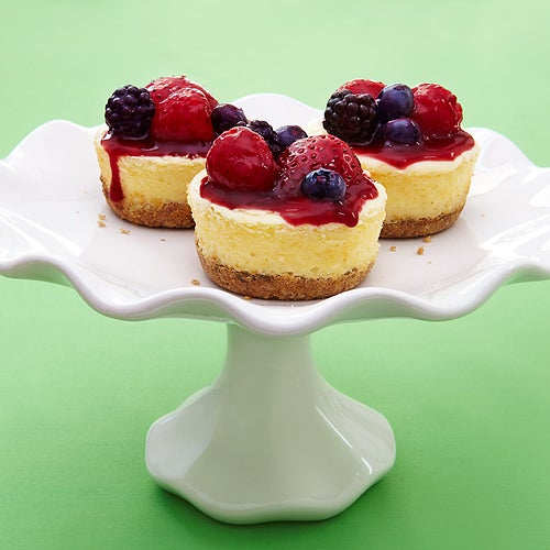 Greek Yogurt Cheesecakes with Quick Berry Compote