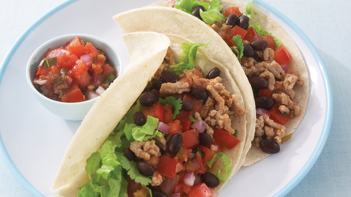 Turkey Black Bean Soft Tacos