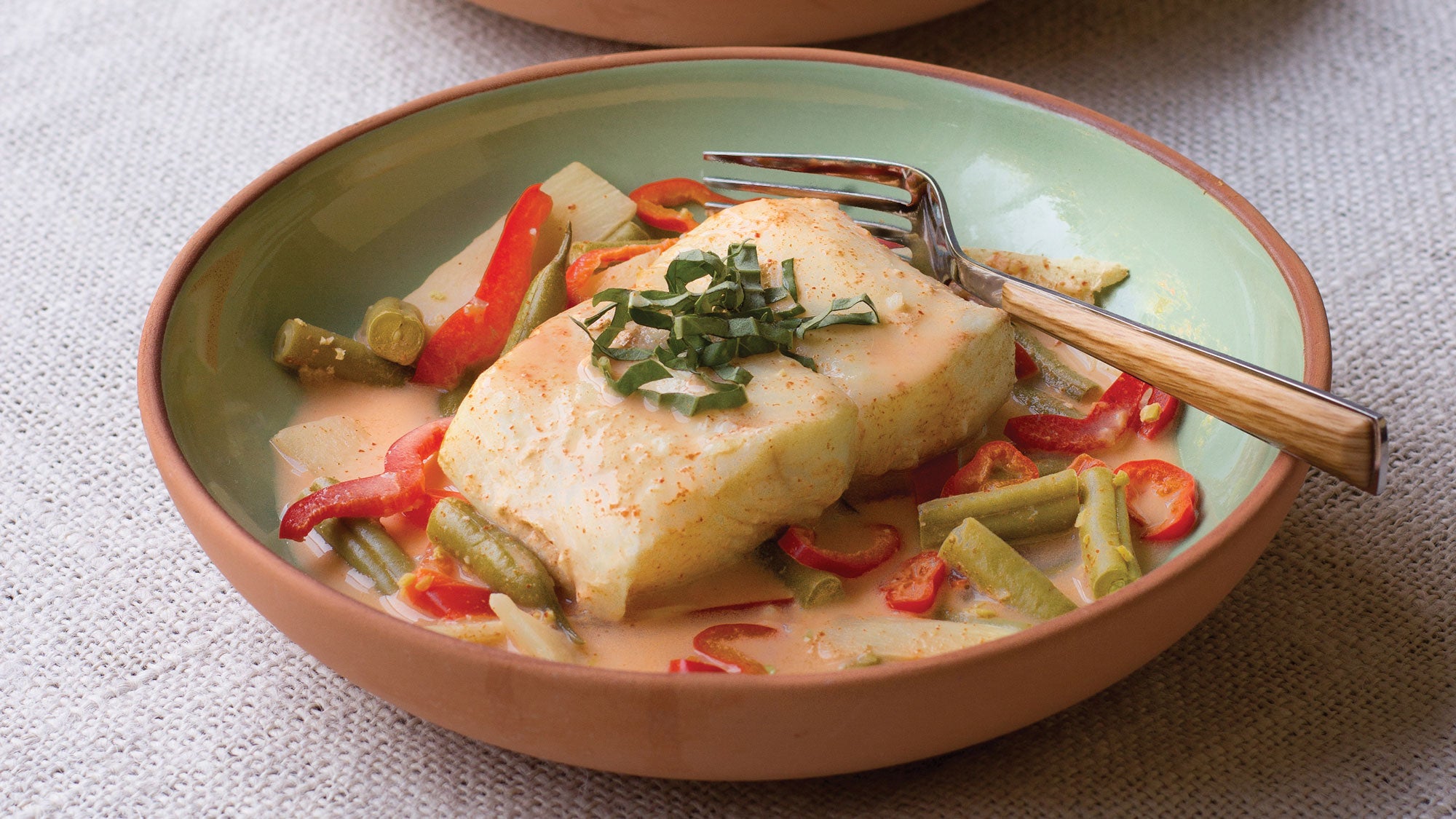 Poached Halibut in a Coconut Curry Broth Recipe | Slow Cooker Recipes