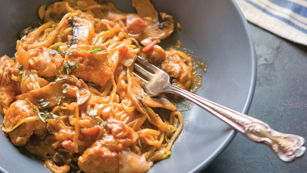 Creamy Tomato Mushroom Chicken Pasta