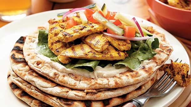 Chicken Shawarma with Tahini Yogurt Sauce Recipe