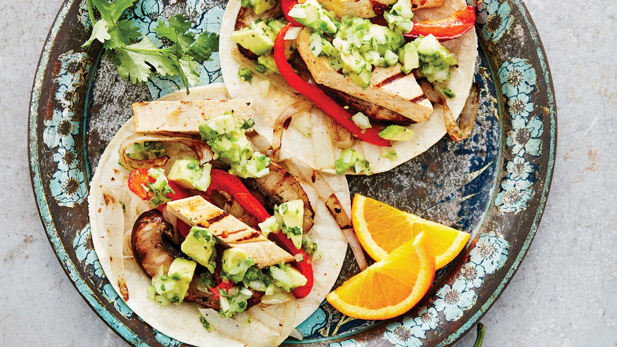 Adobo Tofu & Portobello Tacos Recipe | Clean Taco Recipes