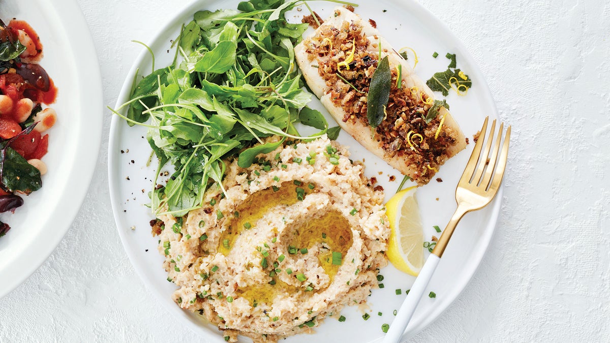 Herb-Crusted Cod Recipe | Clean Cod Recipes with Cauliflower